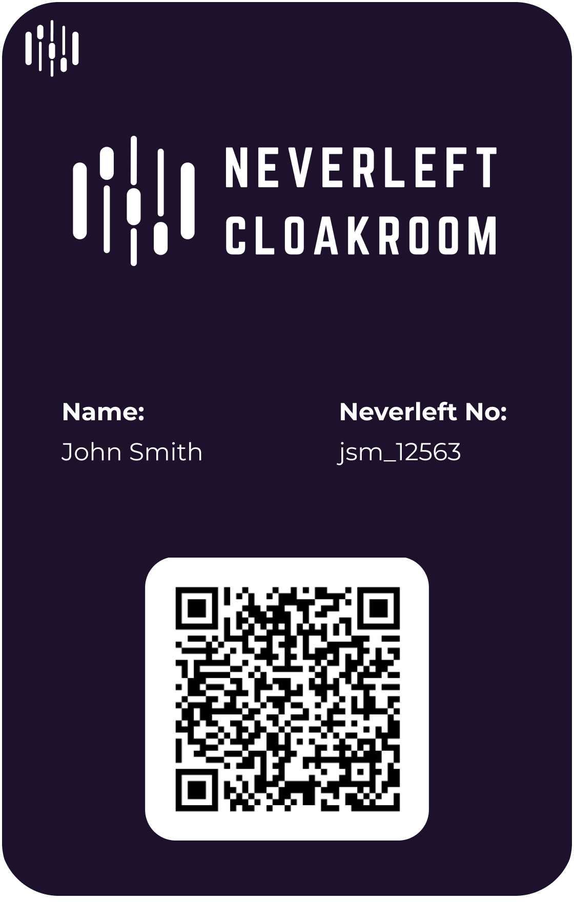 Digital Cloakroom Tickets – Neverleft